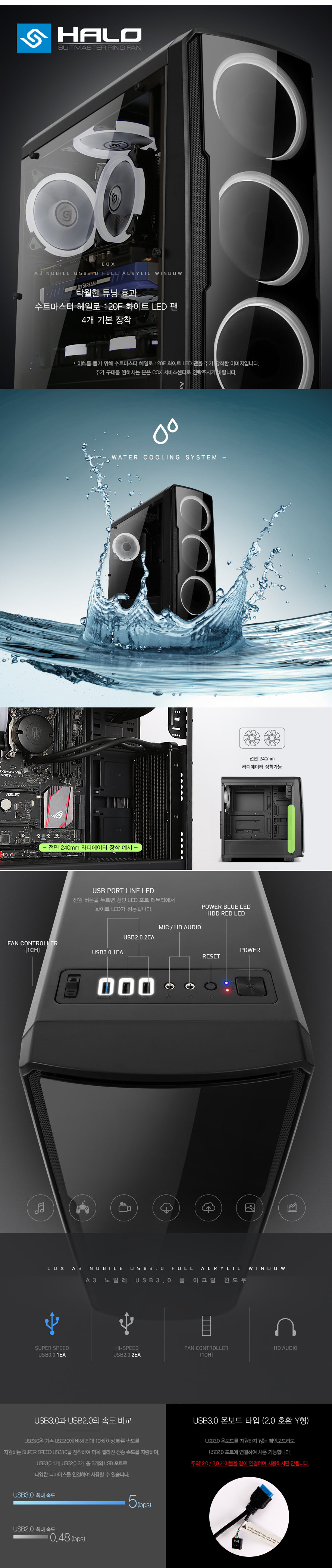 A3 노빌레 풀 아크릴 HALO (블랙) | ABKO